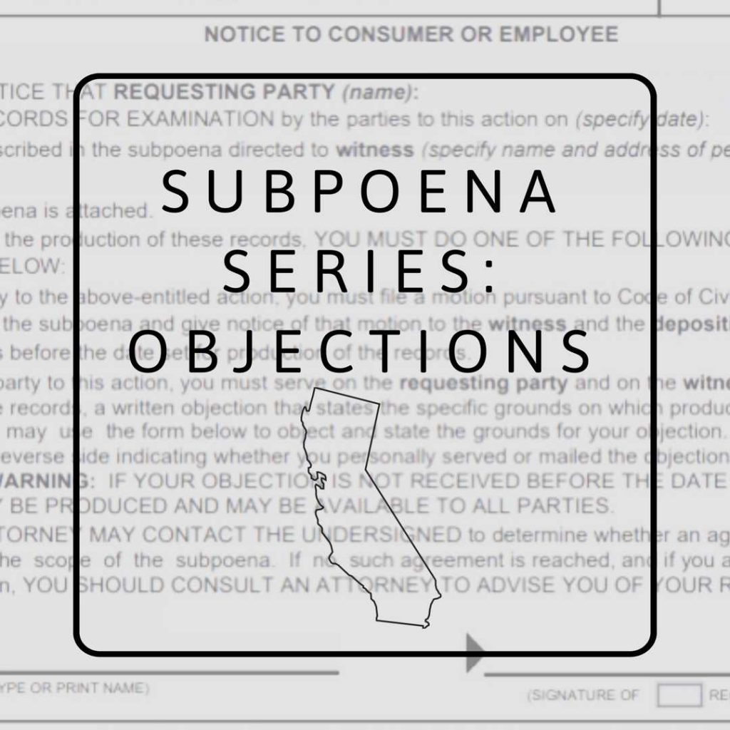 Wolk and Levine’s Subpoena Series: Subpoena Objections | Wolk & Levine, LLP